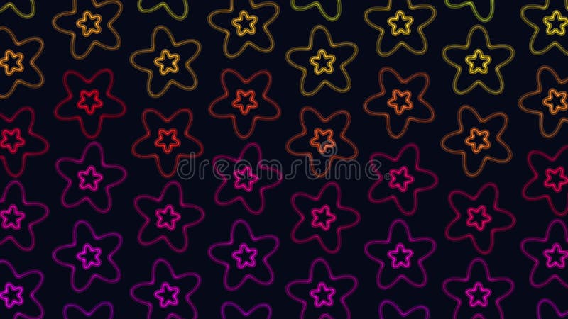 Abstract Rainbow Stars Pattern in Rows Stock Footage - Video of space ...