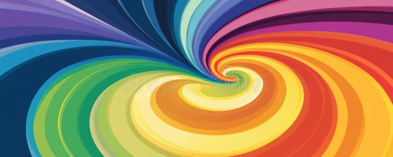 Abstract Rainbow Swirl Pattern with Vibrant Colors, Dynamic Motion ...