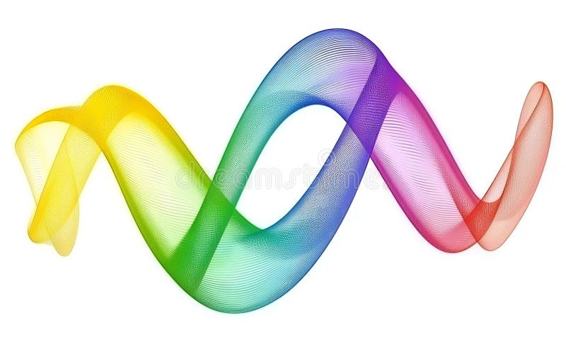 Abstract Rainbow Swirl Wave Design Colorful Flowing Lines Vibrant ...
