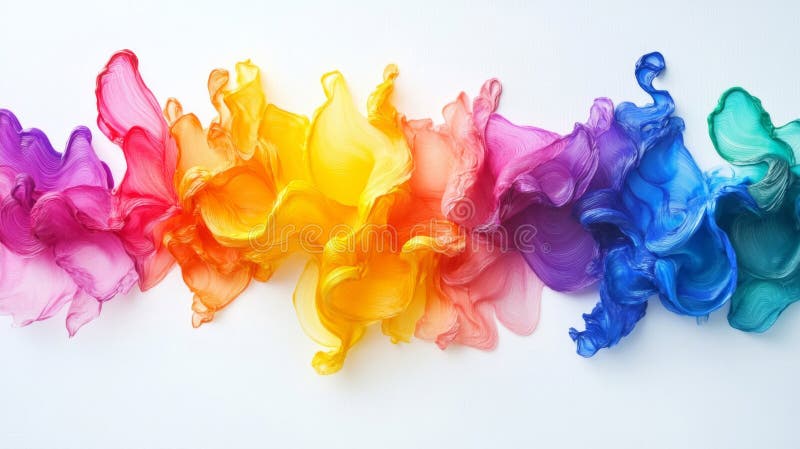 Abstract Rainbow Swirls of Vibrant Color Paint Stock Illustration ...
