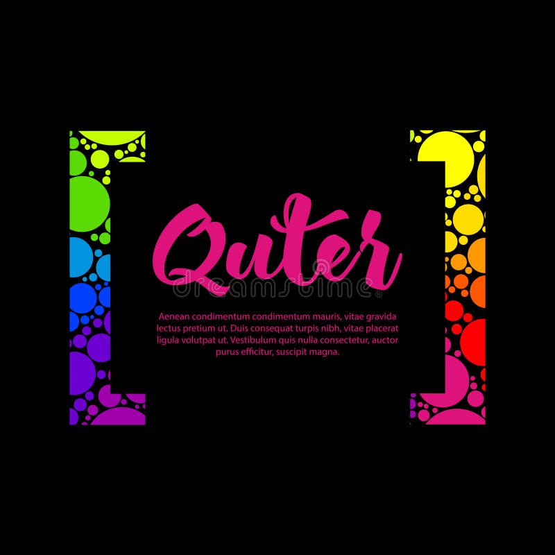 Abstract Rainbow Text Box Design with Colorful Bracket and Your Text ...