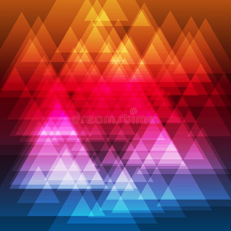 Abstract Rainbow Triangles Background Stock Vector - Illustration of ...