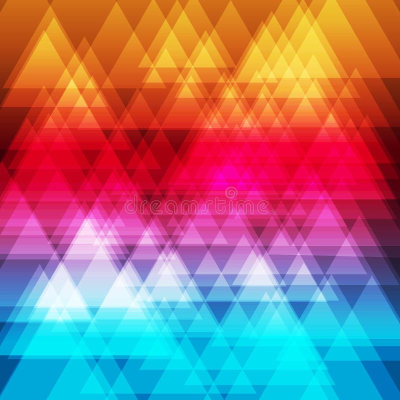 Abstract Rainbow Triangles Background Stock Vector - Illustration of ...