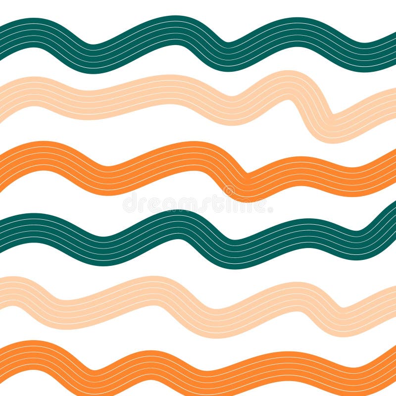 Abstract Rainbow Wavy Seamless Pattern Stock Illustration ...