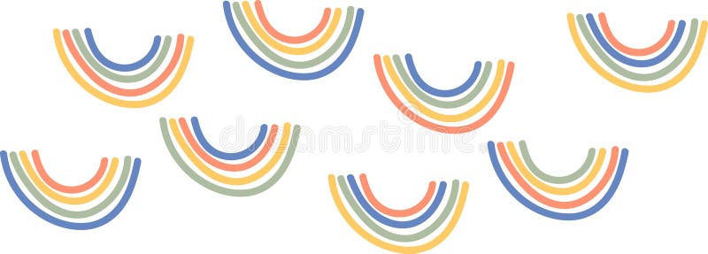 Abstract Rainbows Patterns stock illustration. Illustration of ...