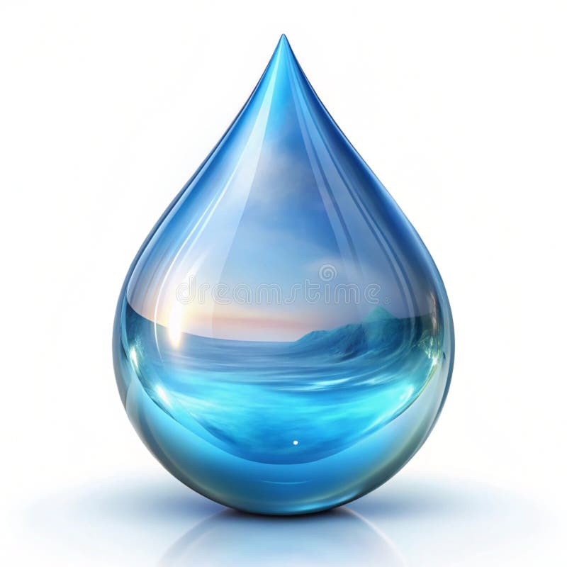 Abstract Raindrop Symbolizing Purity Stock Illustration - Illustration ...