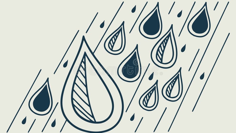 Abstract Raindrops & Diagonal Lines Pattern, Vector Design Generative ...