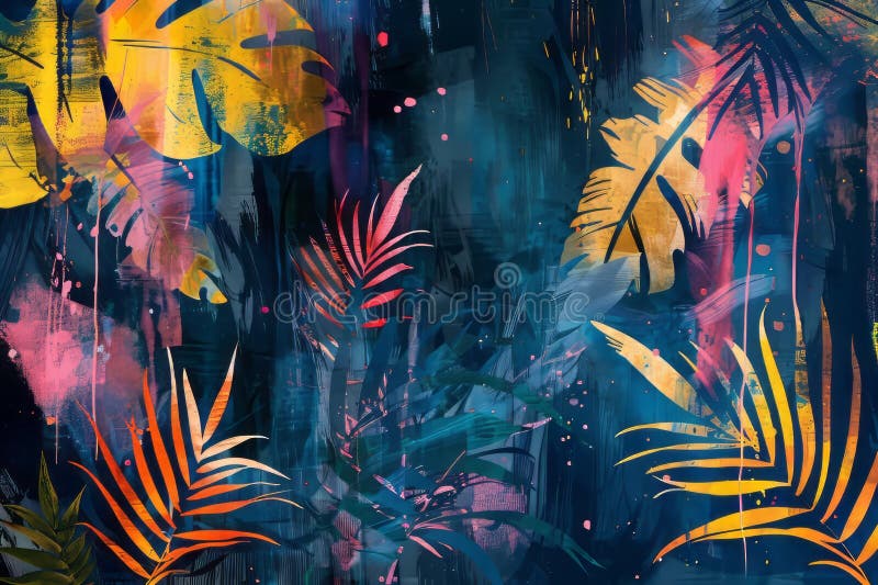 Abstract Rainforest Design Texture Stock Illustration - Illustration of ...