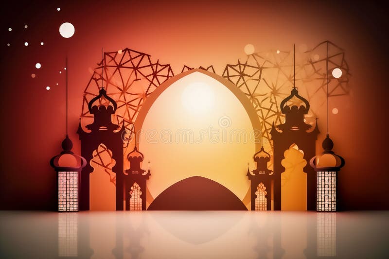 Abstract Ramadan Background. Generative AI Stock Illustration ...