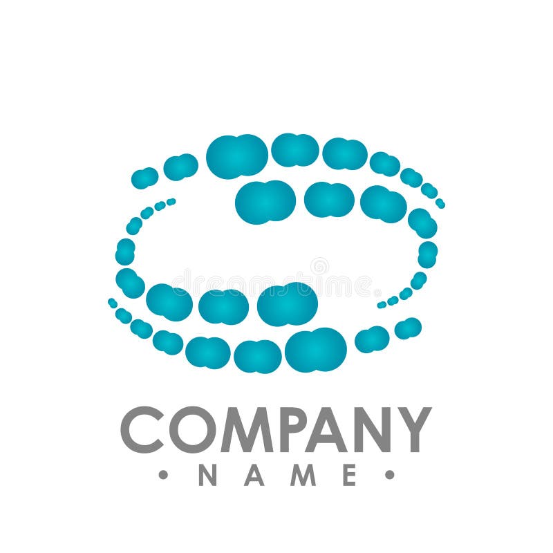 Abstract Random Blue Dots Vector Design Template on White Background ...