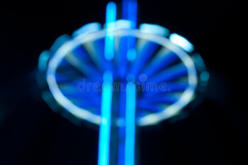 Abstract Random Colourful Defocused Blurred Night Life of Fun Fair ...