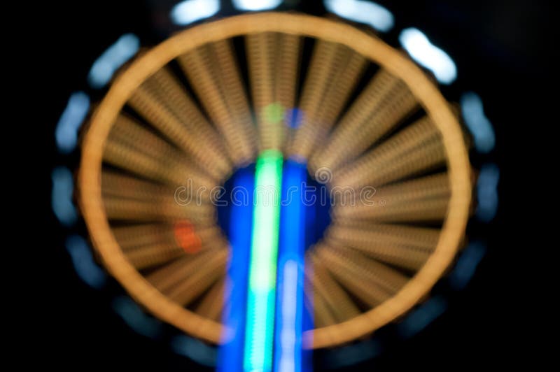 Abstract Random Colourful Defocused Blurred Night Life of Fun Fair ...