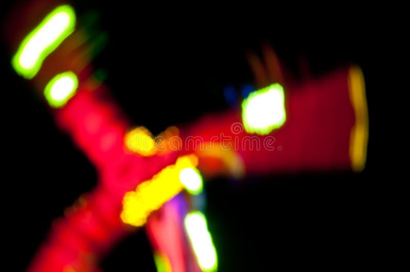 Abstract Random Colourful Defocused Blurred Night Life of Fun Fair ...