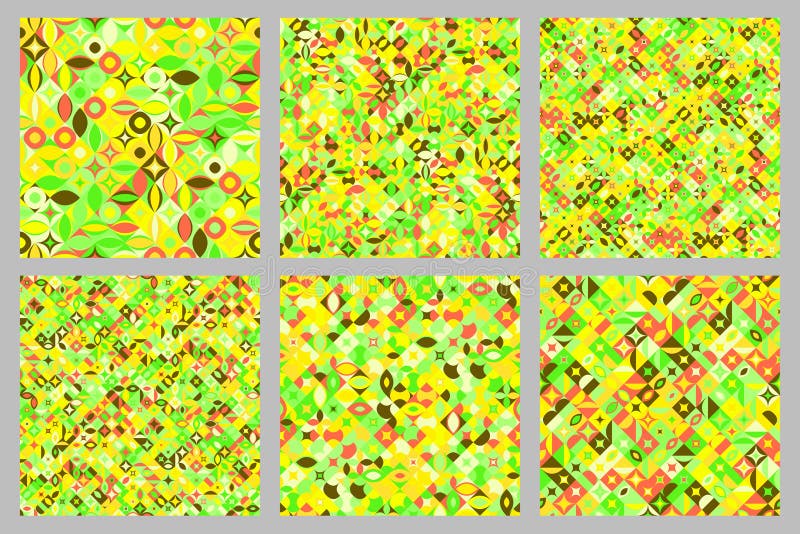 Abstract Random Curved Shape Pattern Background Set Stock Vector ...