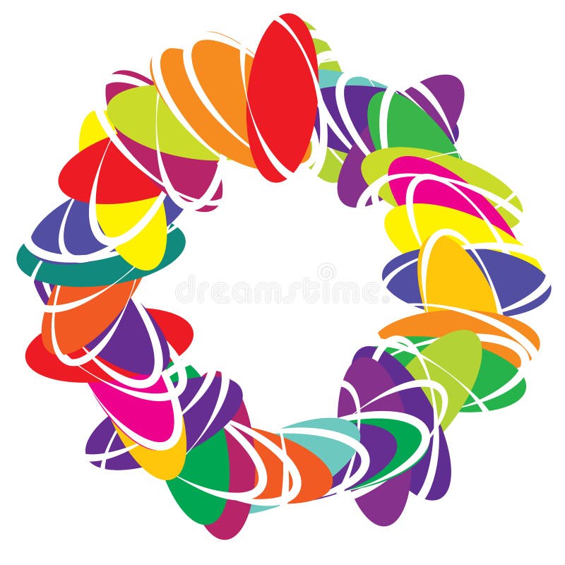 Abstract Random Geometric Circular, Radial Element, Shape Stock Vector ...