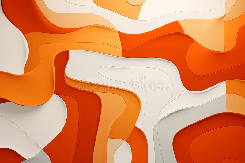 Abstract Random Geometric Orange Shapes Background and Gradient ...