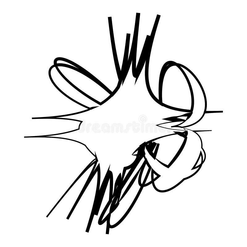 Abstract Random Geometric Shape. Non Figural, Non Figurative Artistic ...