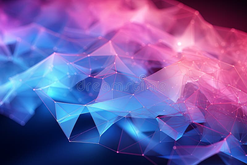 Abstract Random Geometric Shapes Wireframe Background and Gradient ...