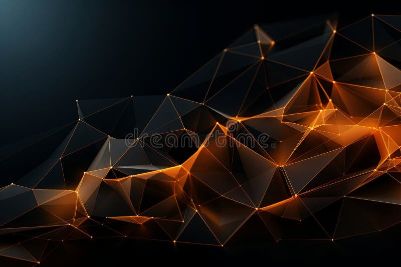 Abstract Random Geometric Shapes Wireframe Background and Gradient ...