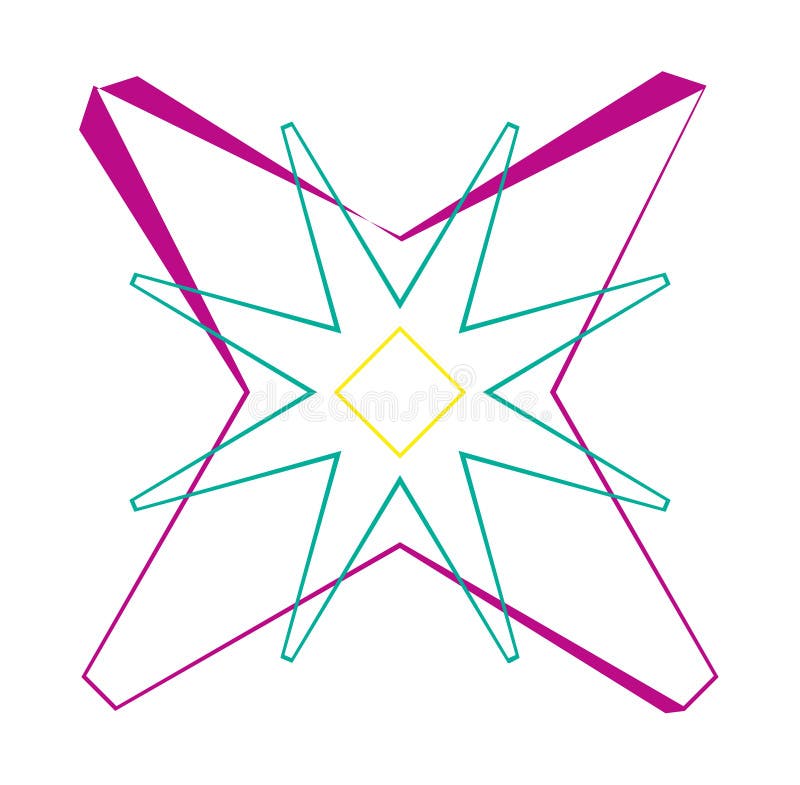 Abstract Random Geometry Shape. Generative Art Geometric Angular, Edgy ...