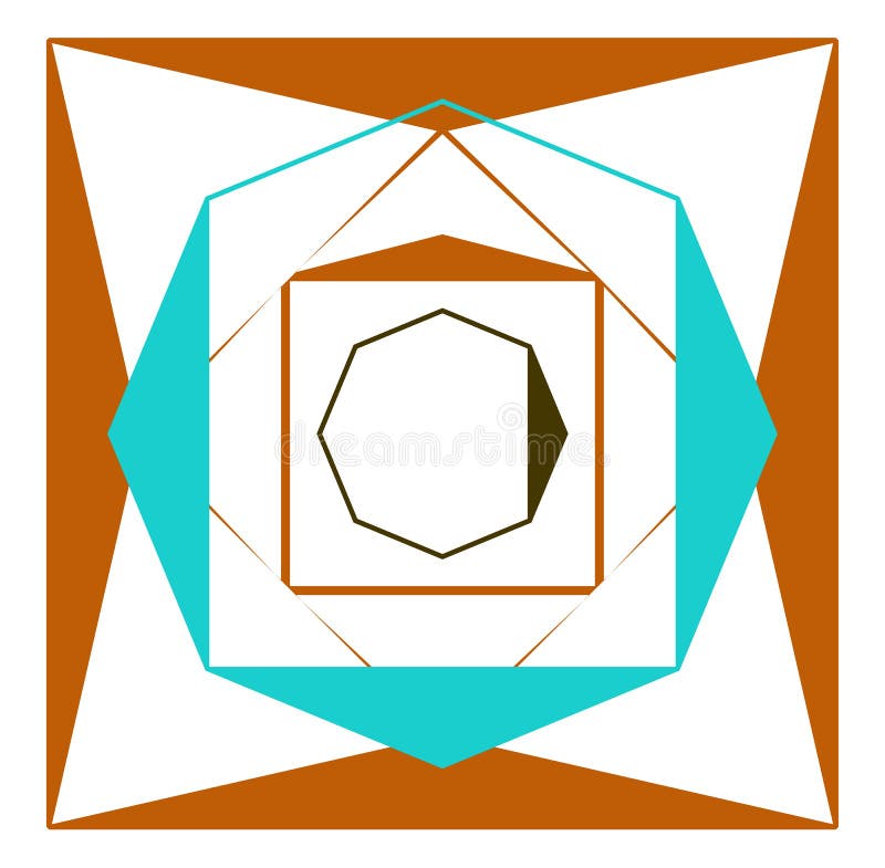 Abstract Random Geometry Shape. Generative Art Geometric Angular, Edgy ...