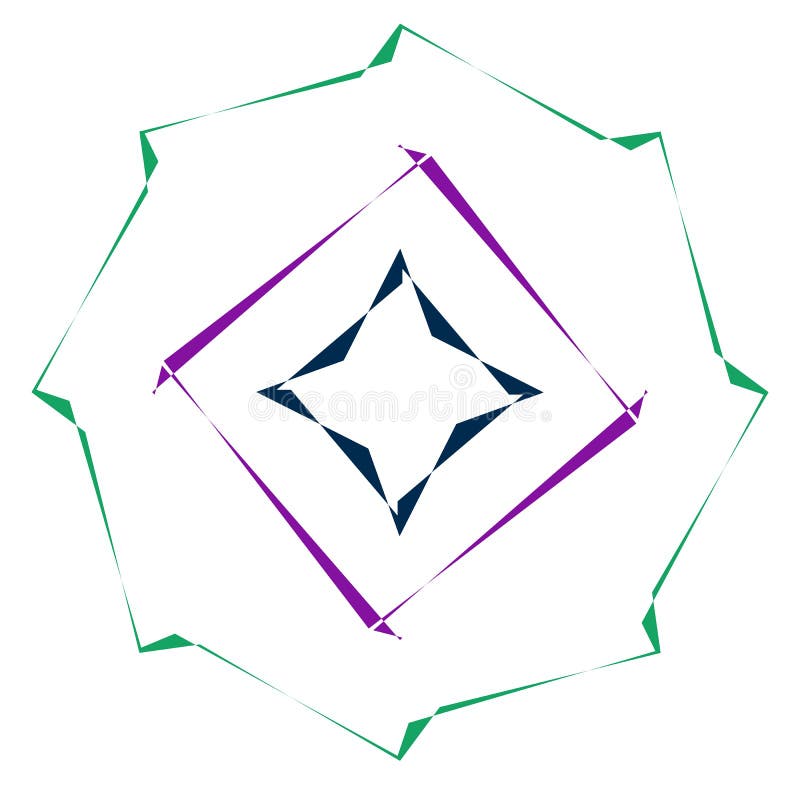 Abstract Random Geometry Shape. Generative Art Geometric Angular, Edgy ...