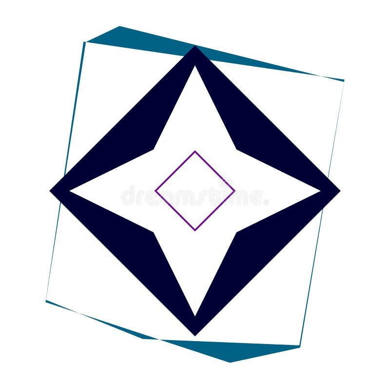 Abstract Random Geometry Shape. Generative Art Geometric Angular, Edgy ...