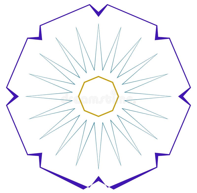 Abstract Random Geometry Shape. Generative Art Geometric Angular, Edgy ...