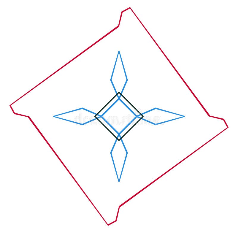 Abstract Random Geometry Shape. Generative Art Geometric Angular, Edgy ...