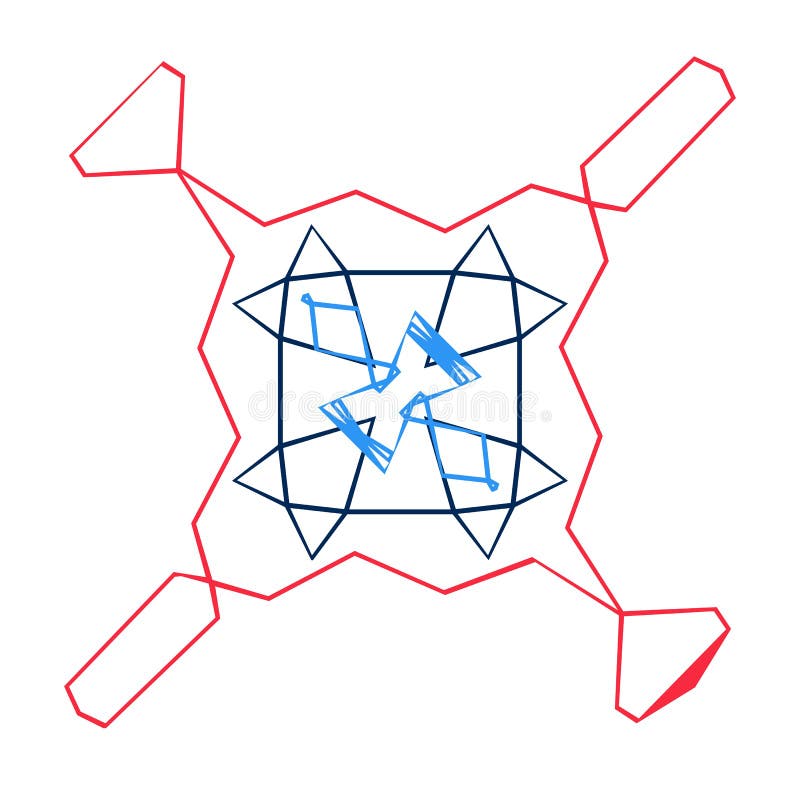 Weird, Strange Generated Random Edgy Shapes. Asymmetric Abstract Art ...