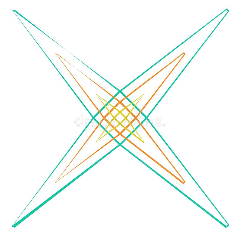 Abstract Random Geometry Shape. Generative Art Geometric Angular, Edgy ...