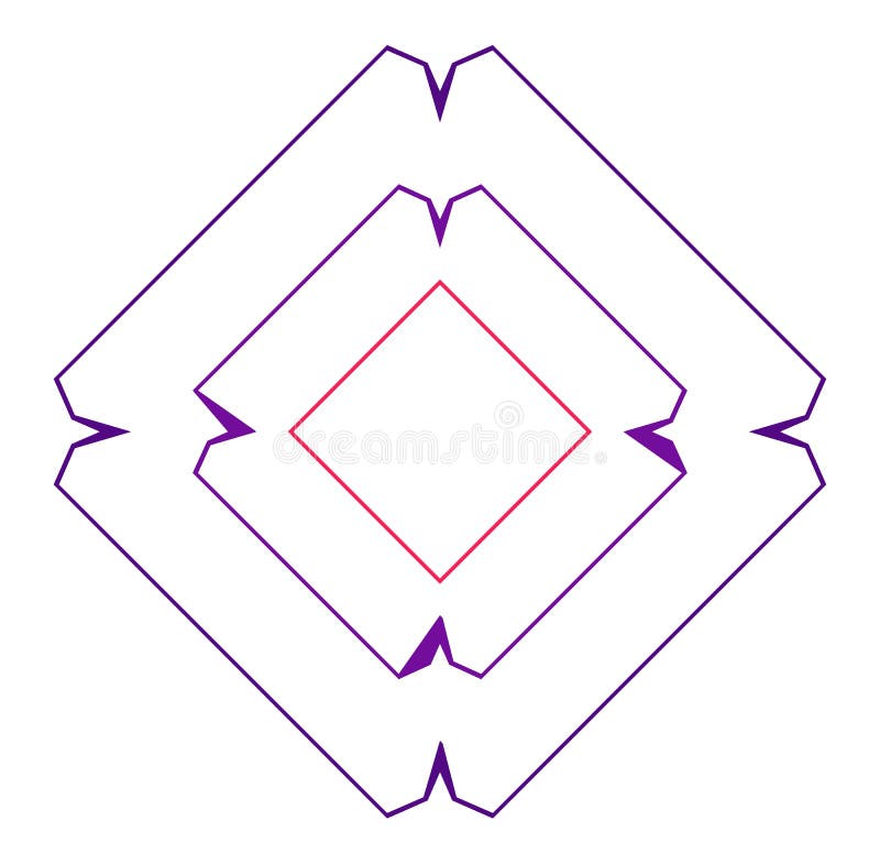 Abstract Random Geometry Shape. Generative Art Geometric Angular, Edgy ...