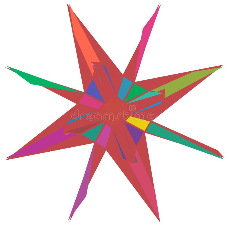 Weird, Strange Generated Random Edgy Shapes. Asymmetric Abstract Art ...