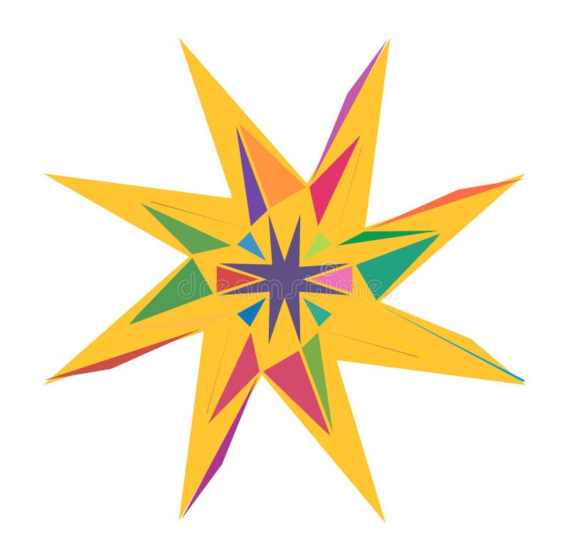 Abstract Random Geometry Shape. Generative Art Geometric Angular, Edgy ...