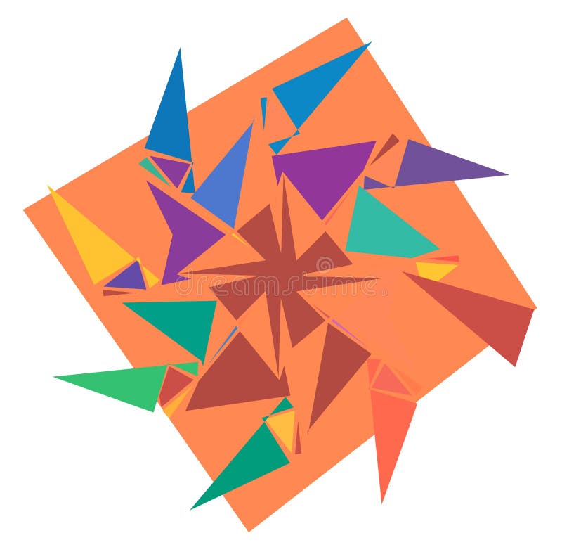 Abstract Random Geometry Shape. Generative Art Geometric Angular, Edgy ...