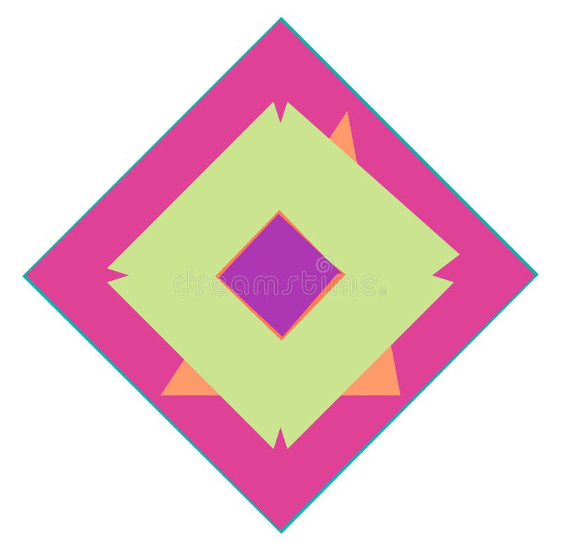 Abstract Random Geometry Shape. Generative Art Geometric Angular, Edgy ...