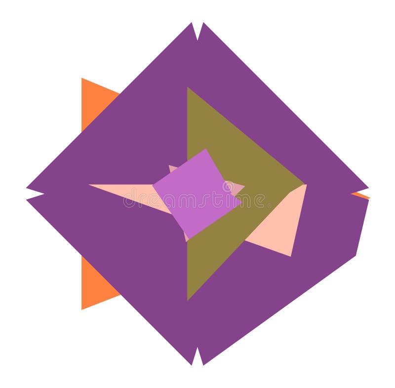 Weird, Strange Generated Random Edgy Shapes. Asymmetric Abstract Art ...