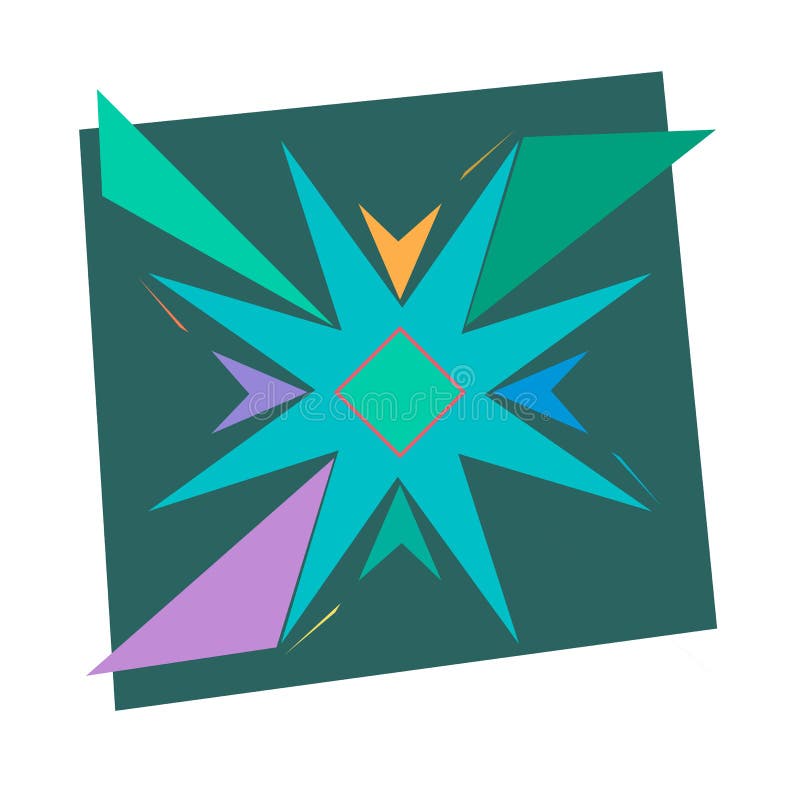 Abstract Random Geometry Shape. Generative Art Geometric Angular, Edgy ...