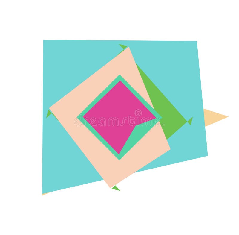 Abstract Random Geometry Shape. Generative Art Geometric Angular, Edgy ...