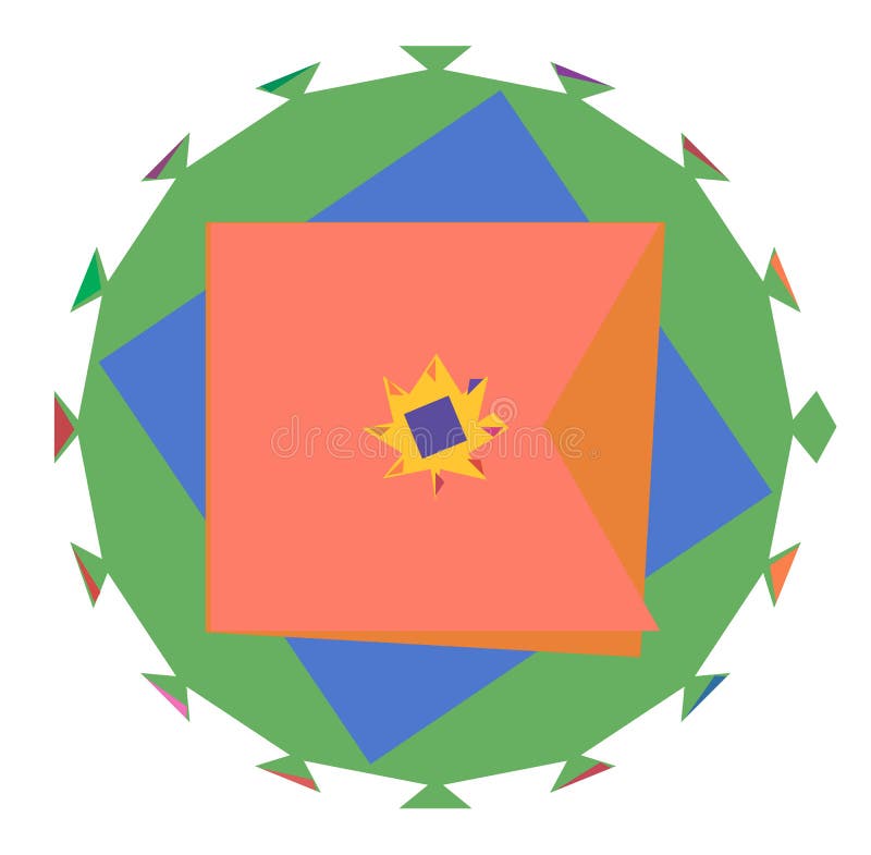 Abstract Random Geometry Shape. Generative Art Geometric Angular, Edgy ...