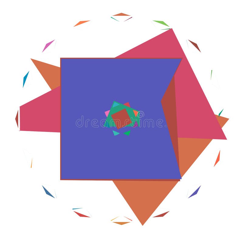 Abstract Random Geometry Shape. Generative Art Geometric Angular, Edgy ...