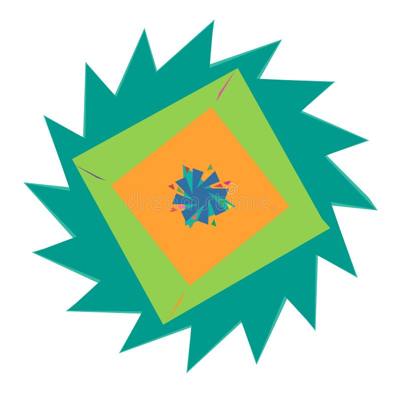 Abstract Random Geometry Shape. Generative Art Geometric Angular, Edgy ...