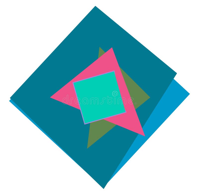 Abstract Random Geometry Shape. Generative Art Geometric Angular, Edgy ...