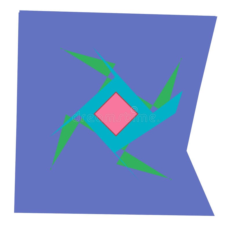 Abstract Random Geometry Shape. Generative Art Geometric Angular, Edgy ...