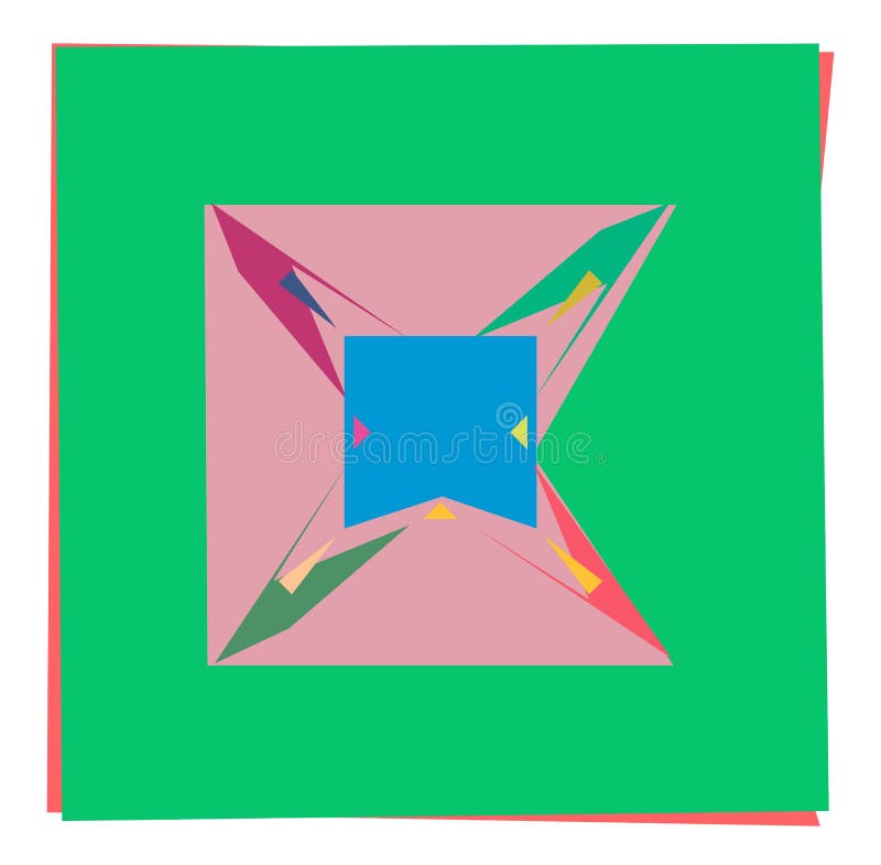 Abstract Random Geometry Shape. Generative Art Geometric Angular, Edgy ...