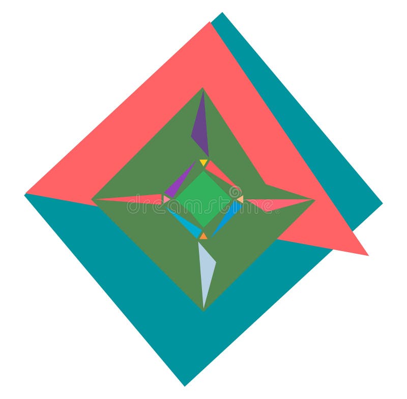 Abstract Random Geometry Shape. Generative Art Geometric Angular, Edgy ...