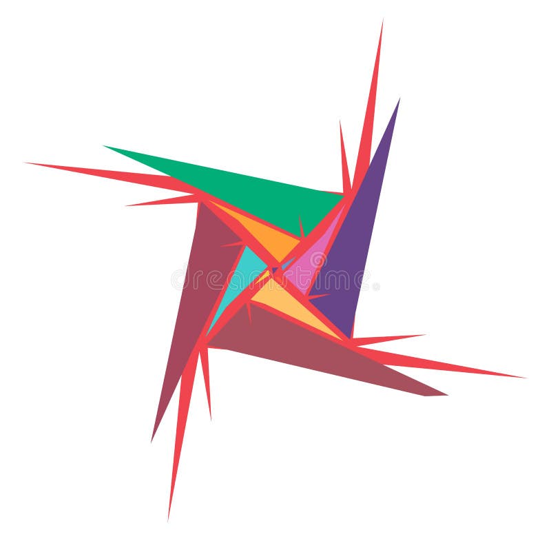 Abstract Random Geometry Shape. Generative Art Geometric Angular, Edgy ...