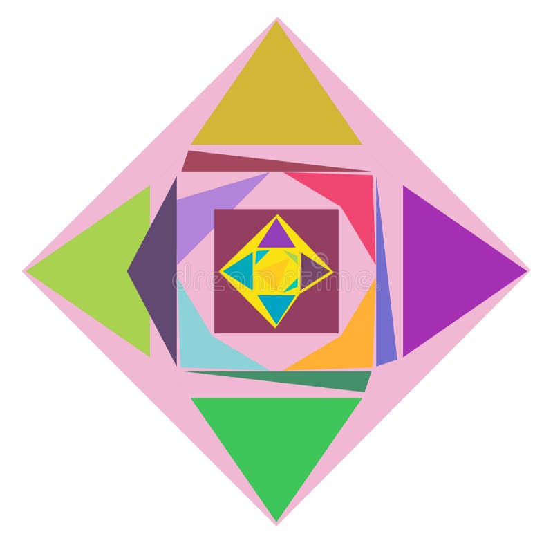 Abstract Random Geometry Shape. Generative Art Geometric Angular, Edgy ...