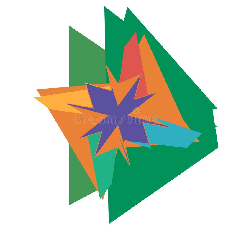 Abstract Random Geometry Shape. Generative Art Geometric Angular, Edgy ...