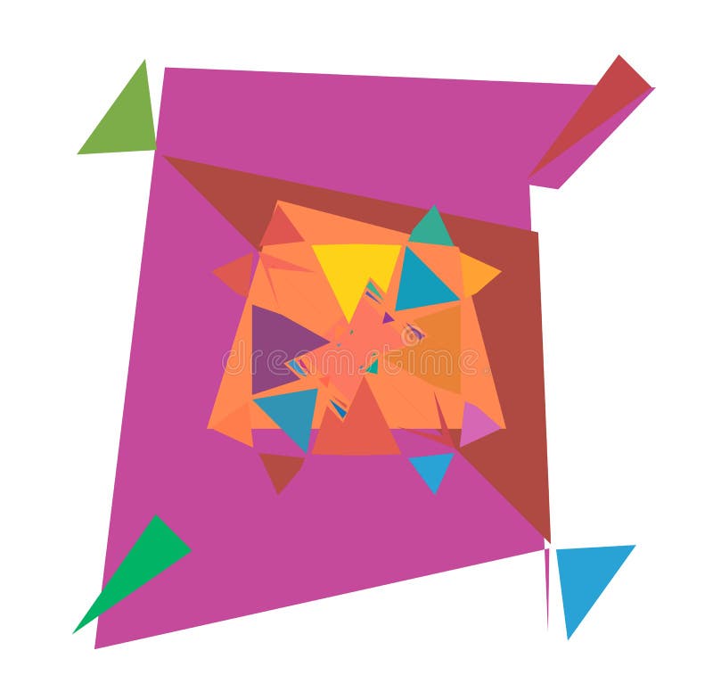 Abstract Random Geometry Shape. Generative Art Geometric Angular, Edgy ...